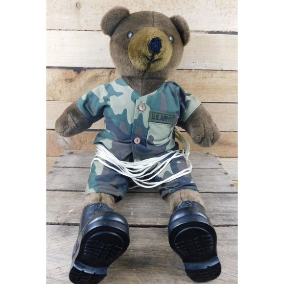 Unbranded | Toys | Vintage Us Army Plush Teddy Bear With Parachute ...